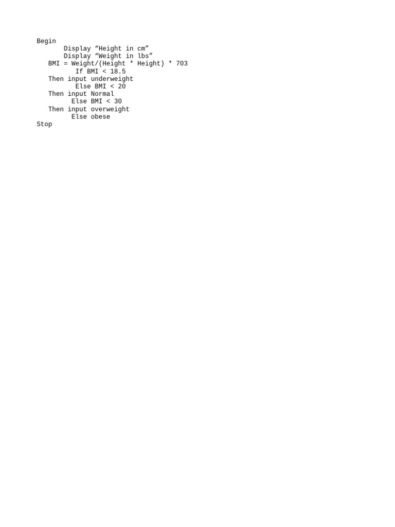 Graded Project 1 Pseudocode Pdf