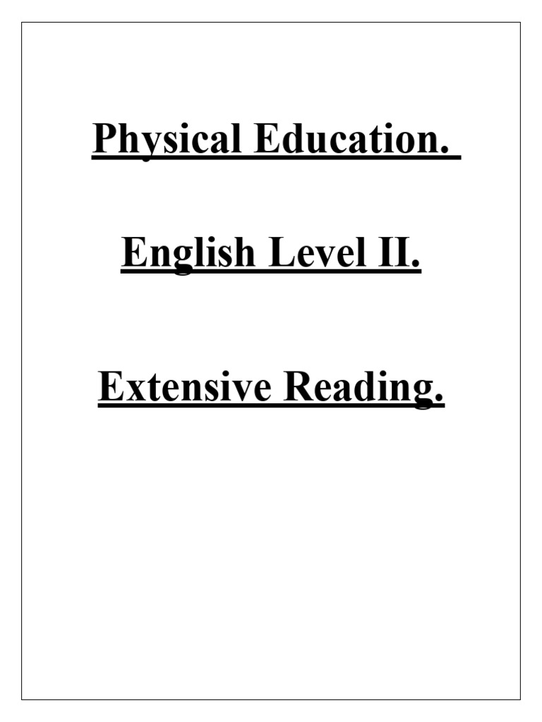 Extensive Reading. Level II - Ed Fis | PDF