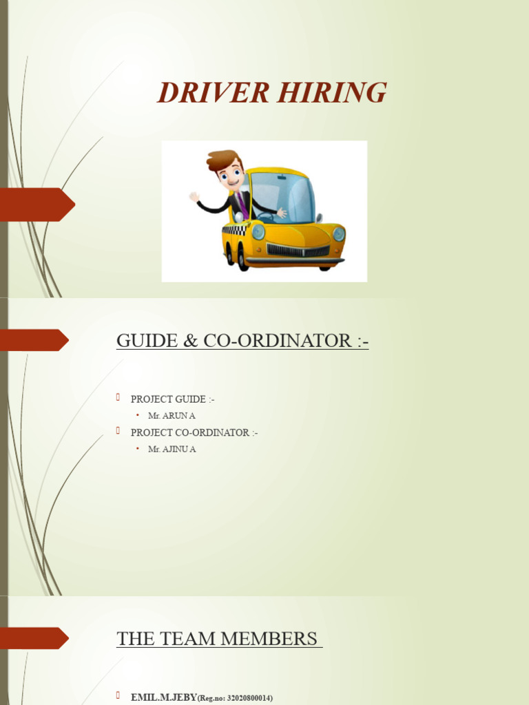 Driver Hiring Android Application Last | PDF | User (Computing ...