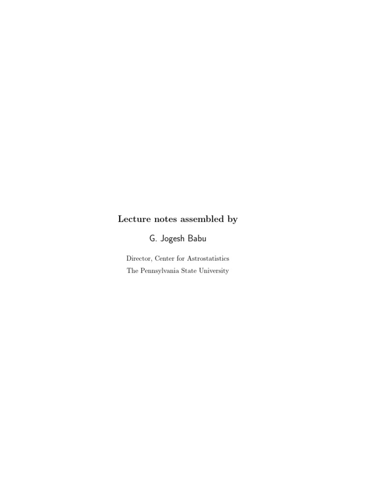 PennStateSchool08 LecNotes | PDF | Statistics | Regression Analysis
