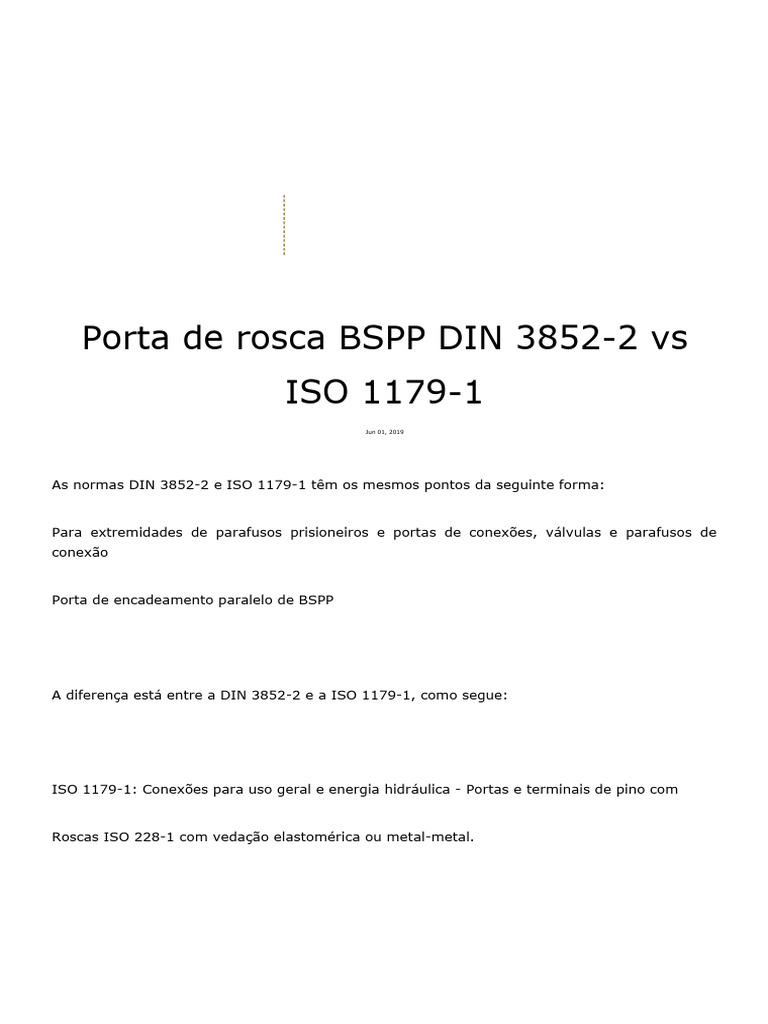 Iso 1179-1 (Din 3852-2) | PDF