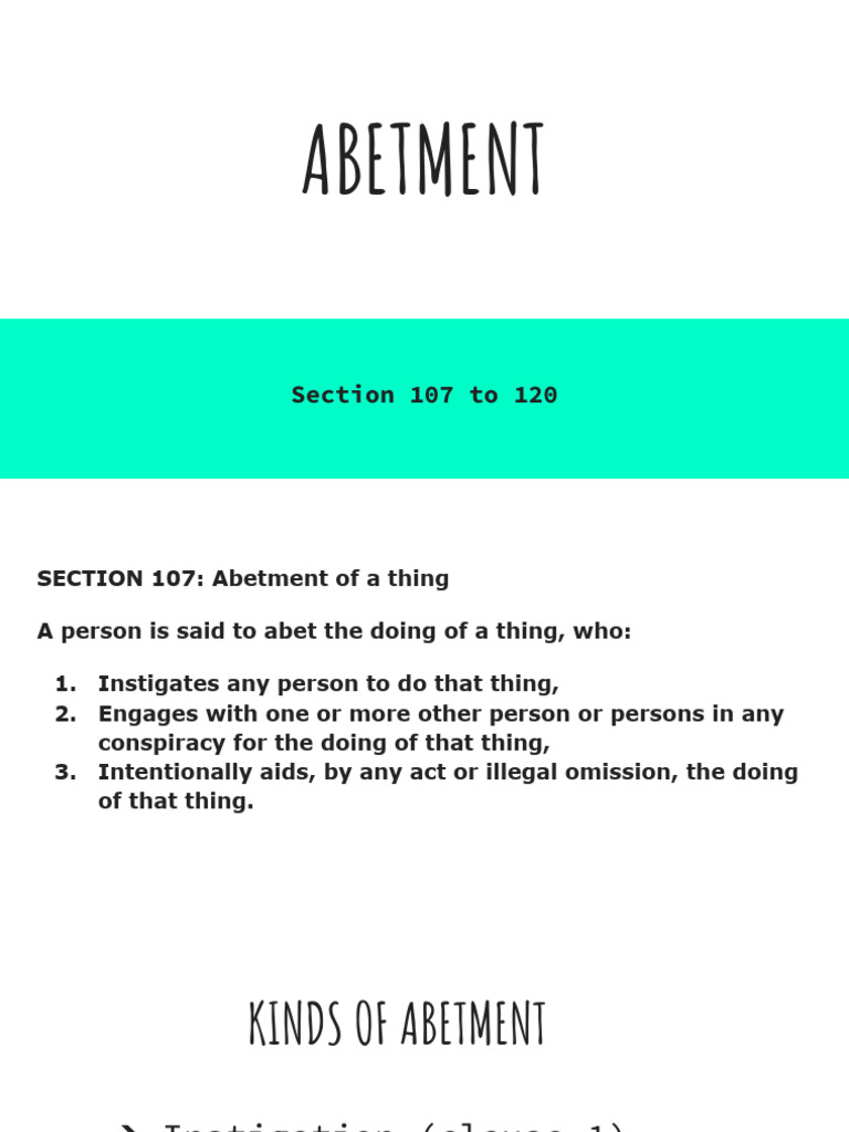 Abetment Presentation | PDF