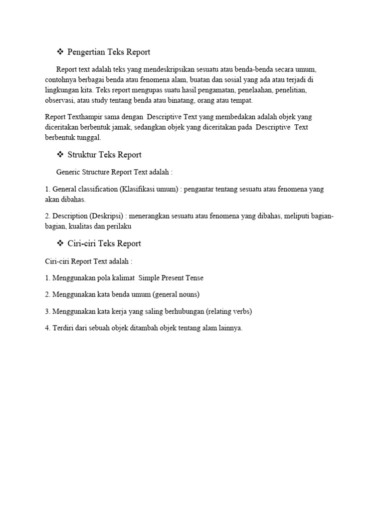 Pengertian Teks Report | PDF | Volcano | Plate Tectonics