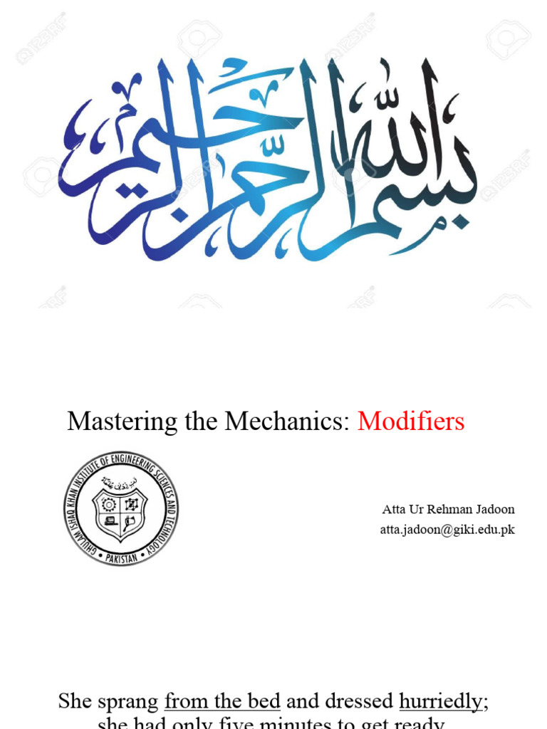 Understanding Modifiers in English | PDF | Adverb | Adjective
