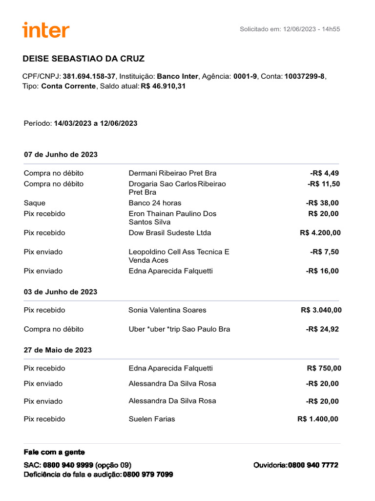 Extrato Inter - Removed | PDF | Serviços (economia) | Tecnologia financeira