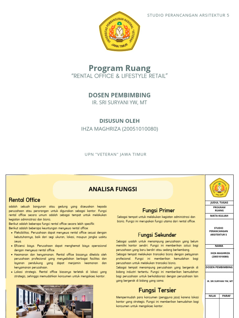 Program Ruang | PDF