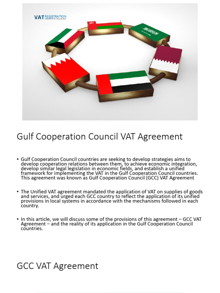 GCC VAT Agreement Overview | PDF | Gulf Cooperation Council | Value ...