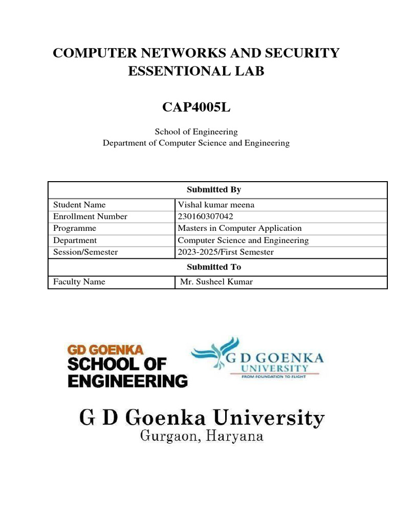 Computer Network and Security Lab File | Download Free PDF | Electrical Connector | Computer Network