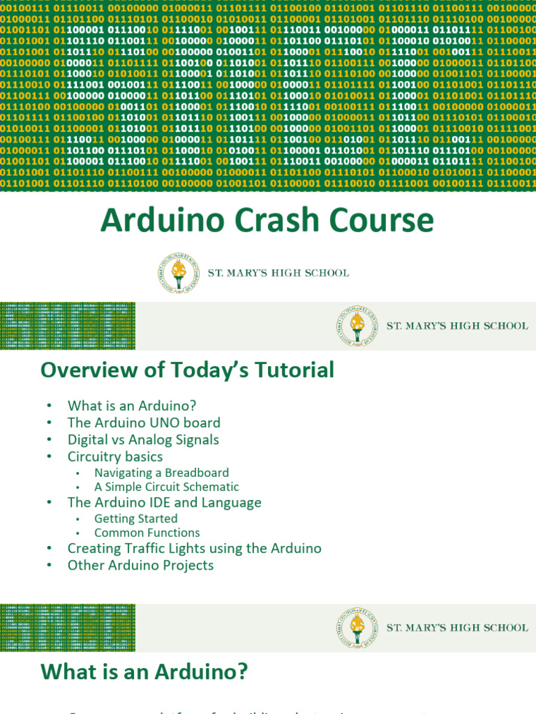 Arduino Crash Course | PDF | Arduino | Electronic Circuits Arduino Crash Course | PDF | Arduino | Electronic Circuits