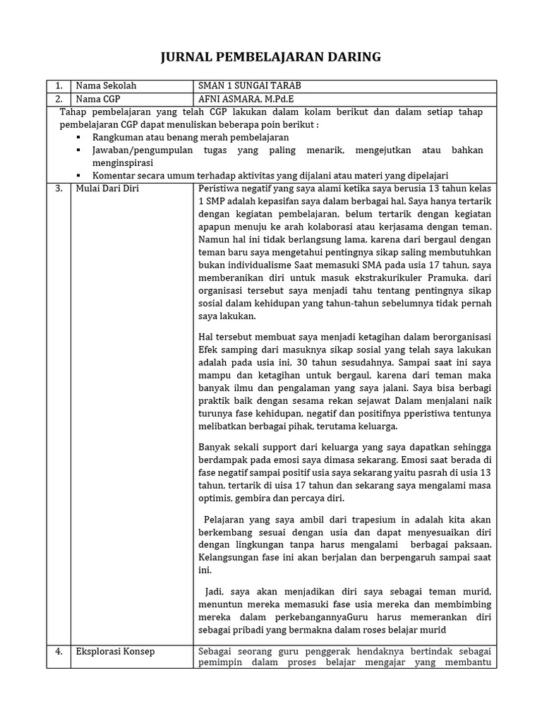 1.2 Afni-Jurnal Pembelajaran Daring | PDF