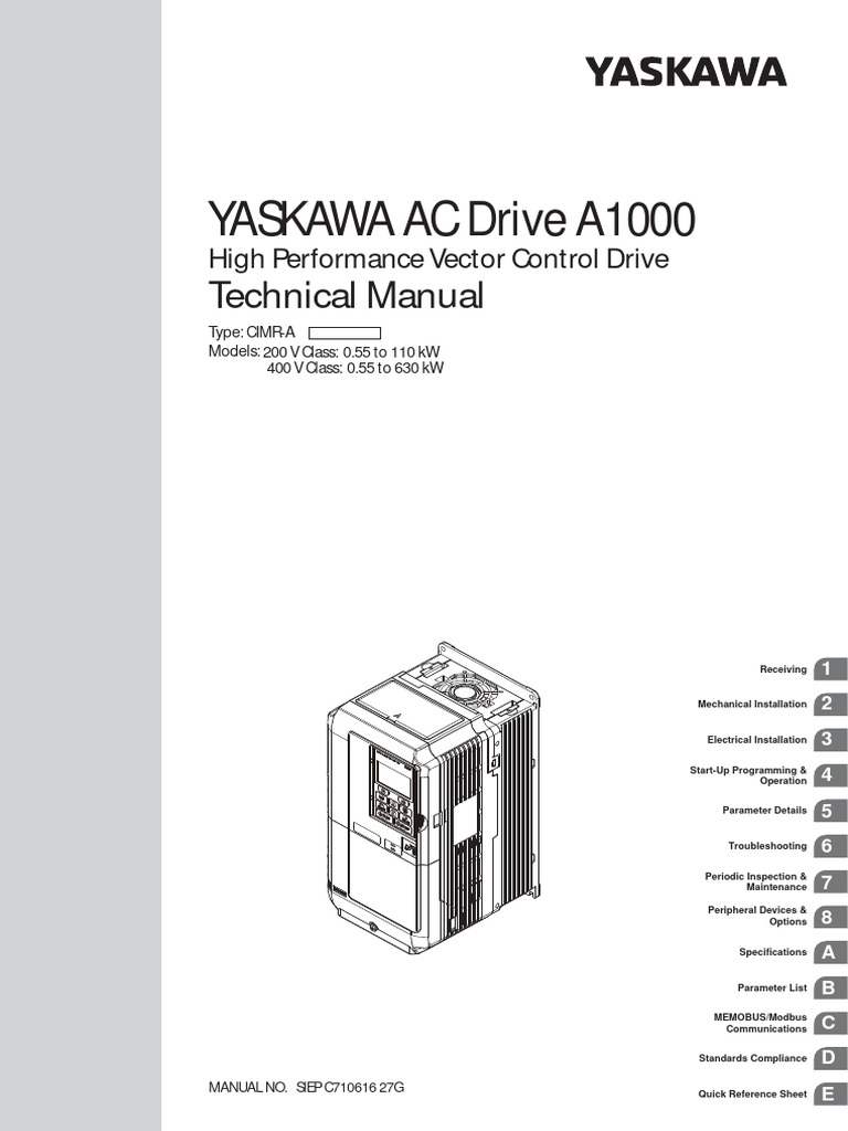 YASKAWA AC Drive A1000: Technical Manual | PDF