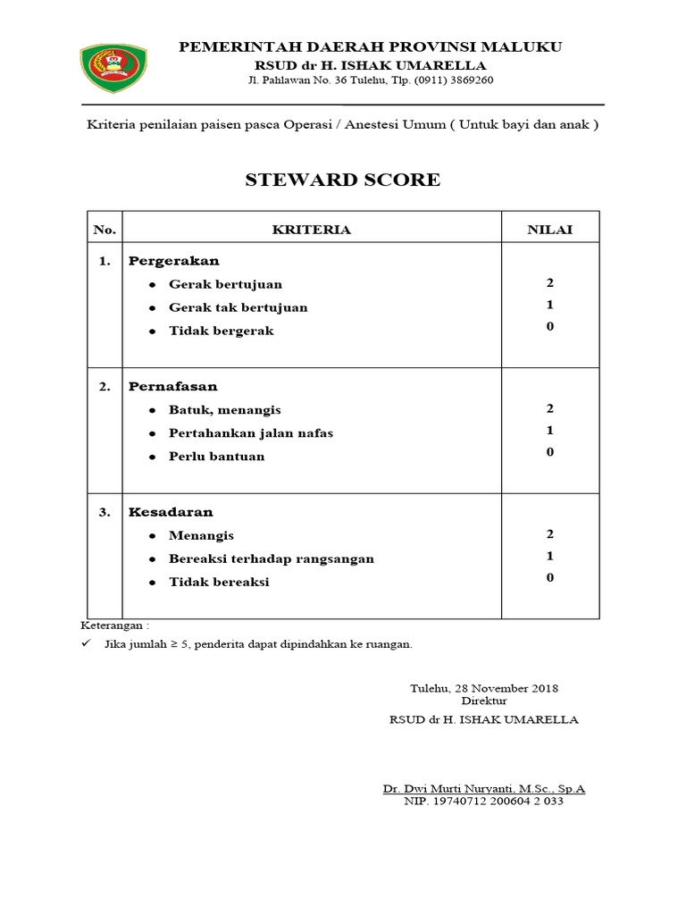 SNARS PAB 6. Steward Score | PDF