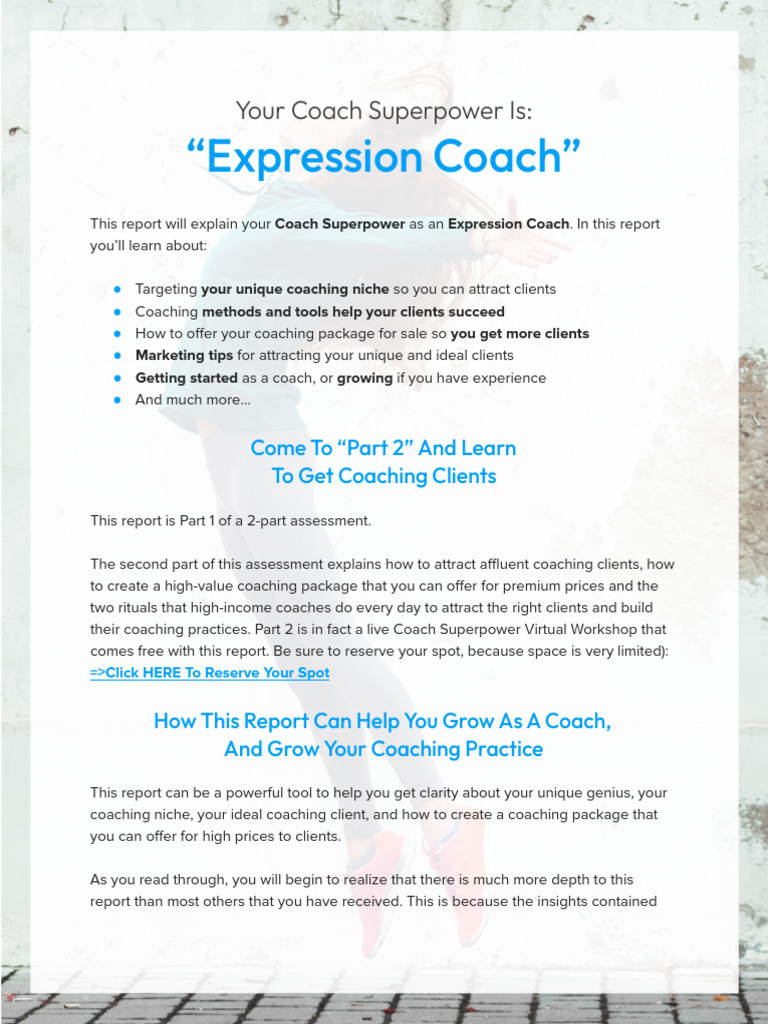 Expression Coach Report v1.0 | PDF