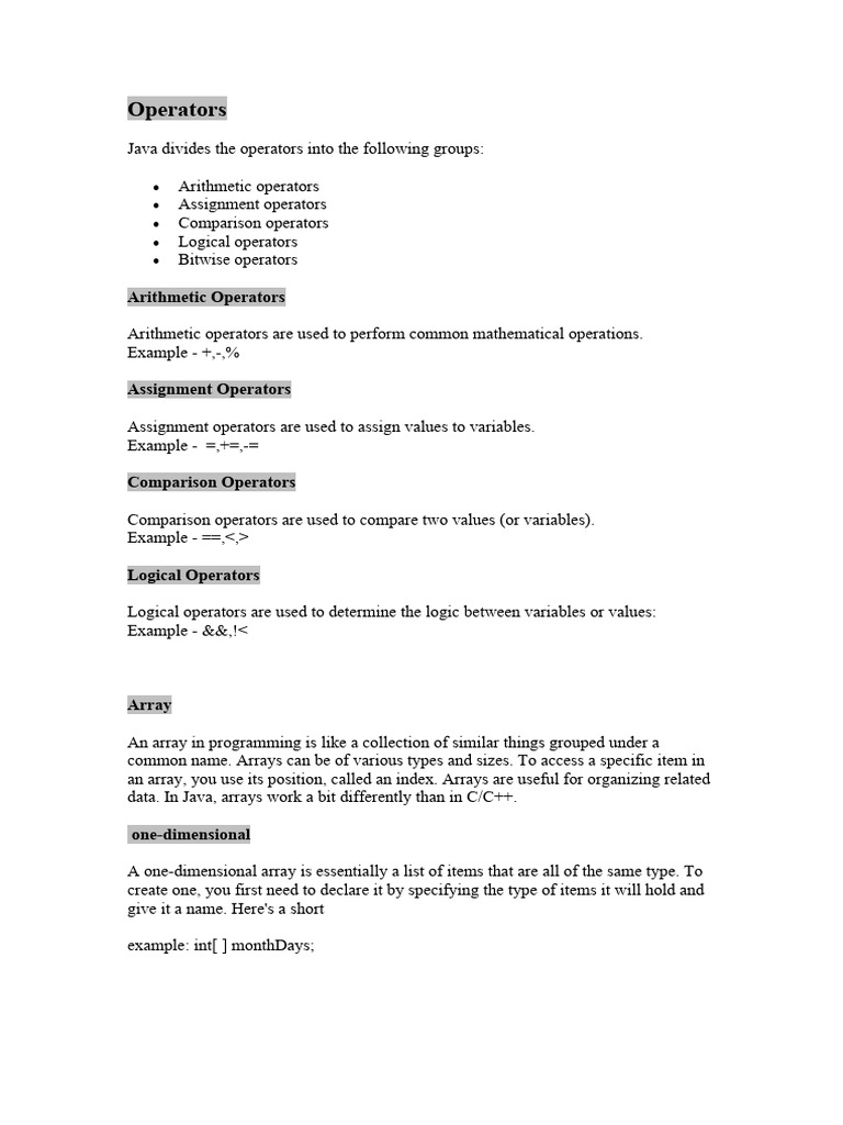 Java Notes | Download Free PDF | Software Engineering | Mathematics