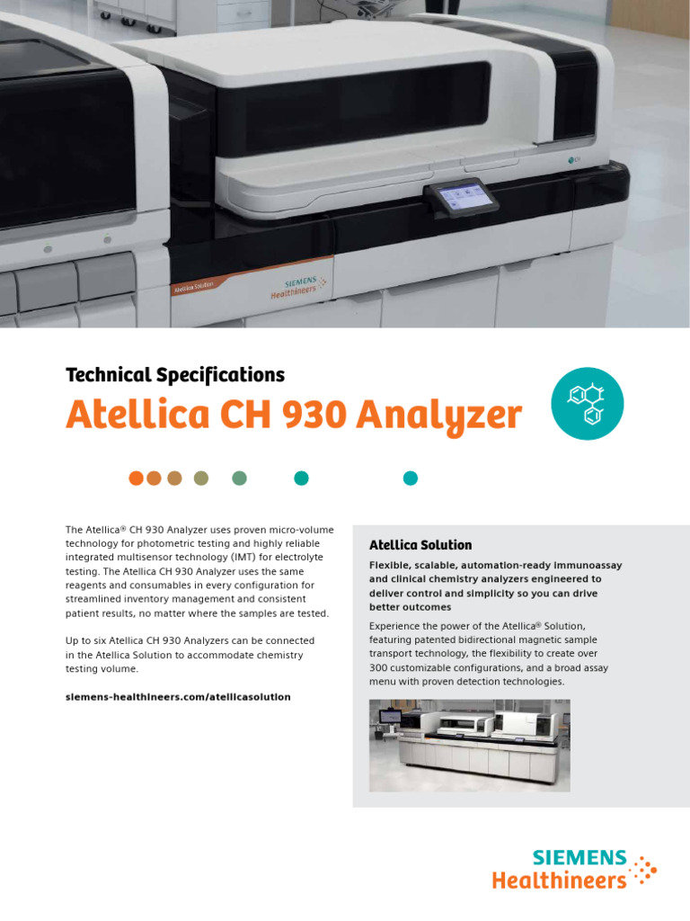 LD Atellica CH930 Reaction Area SpecSheet FINAL v4L | PDF | Assay ...