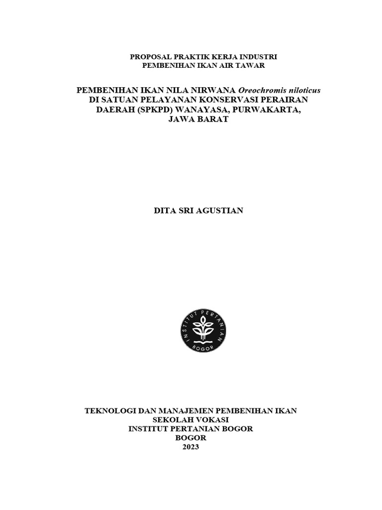 FINAL - Proposal Air Tawar - Dita Sri Agustian - J1308201060 | PDF | Kesehatan Holistik