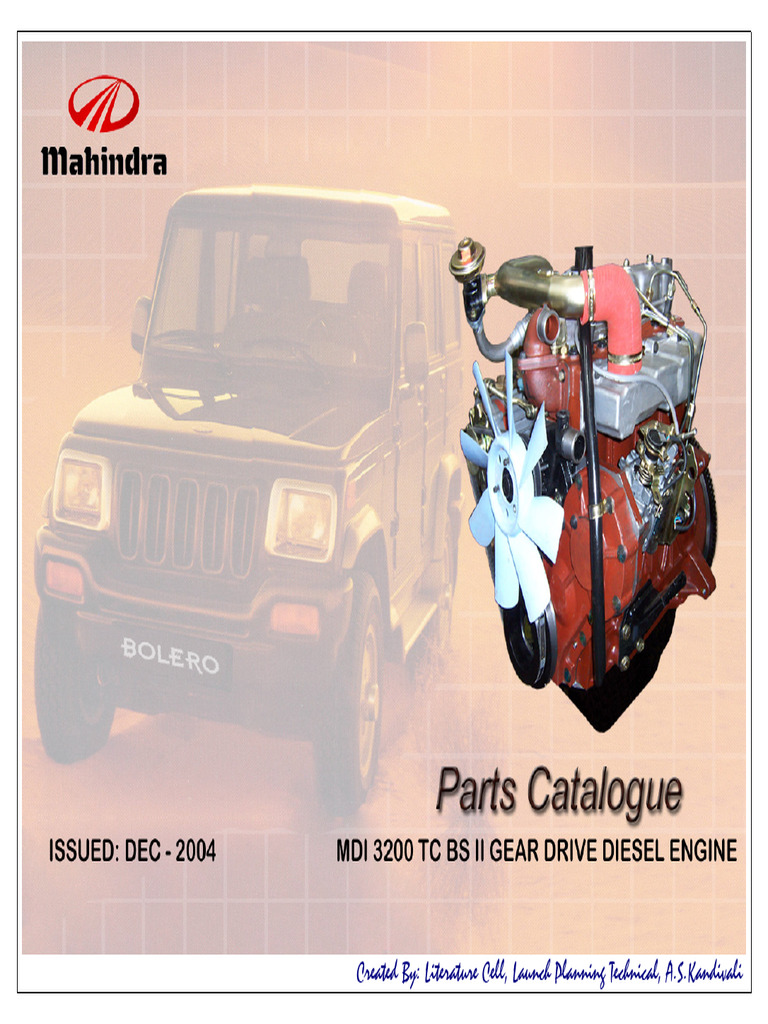 Engine Diesel Mdi 3200 TC Gear Drive Bs II - Issued Dec 2004 | PDF | Internal Combustion Engine ...