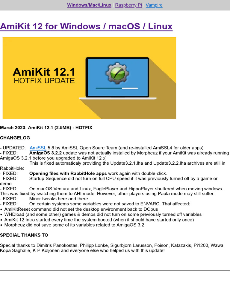 AmiKit Changelog | PDF