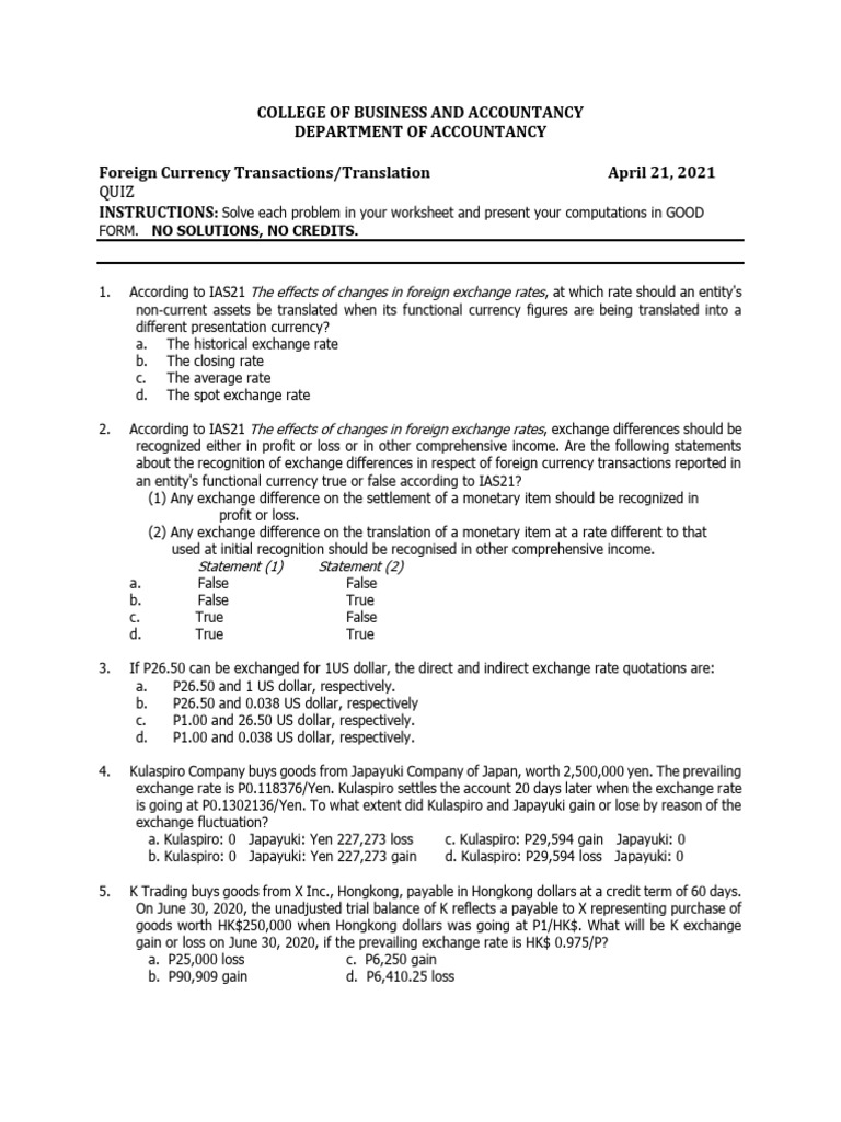 Foreign Currency | PDF | Exchange Rate | Foreign Exchange Market