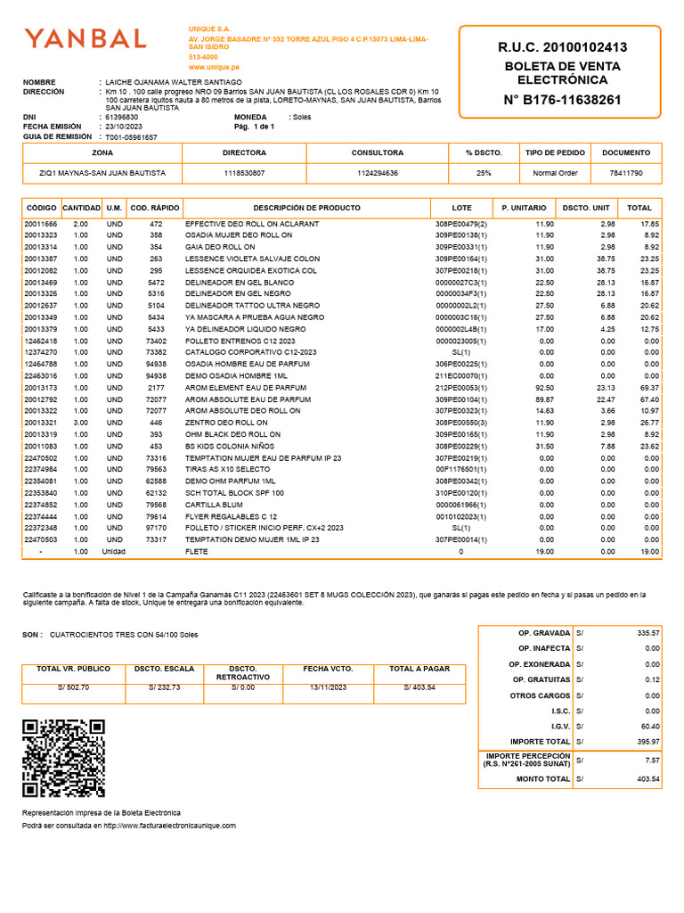 Boleta de Venta Electrónica | PDF