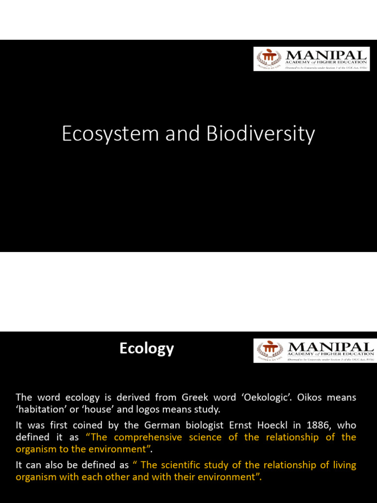 Chapter 3 - Ecosystem and Biodiversity | PDF | Ecological Niche | Ecosystem