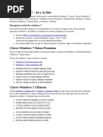 Claves y Activación Windows 7 | PDF | Windows 7 | Microsoft Windows