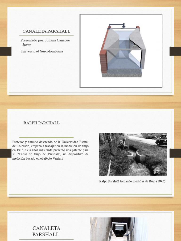 Canaleta Parshall | Descargar gratis PDF | Canal | Descarga (hidrología)