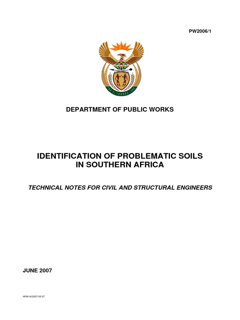 Identification of Problematic Soils in Southern Africa | PDF | Weathering | Soil