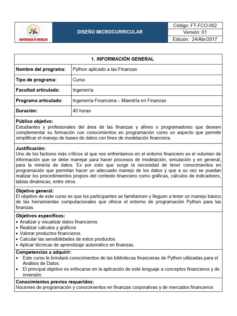 C. Pyhton Aplicado A Las Finanzas | PDF | Programación de computadoras ...