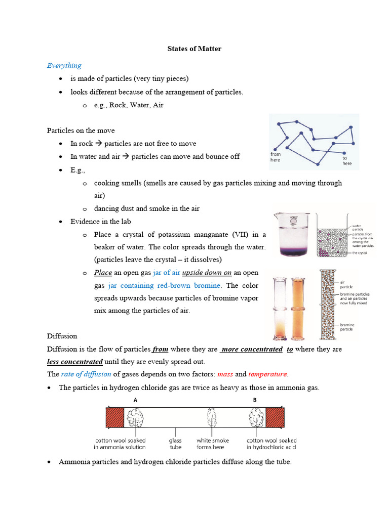 States of Matter | PDF | Liquids | Gases