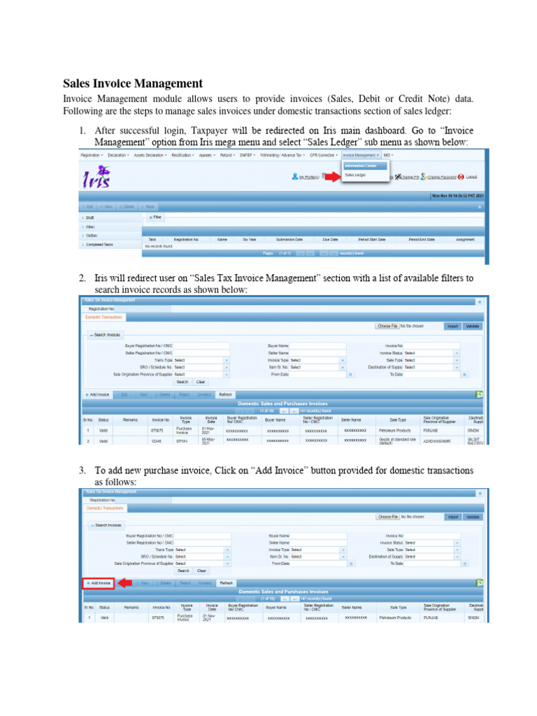 Sales Invoice Management | PDF | Invoice | Debits And Credits