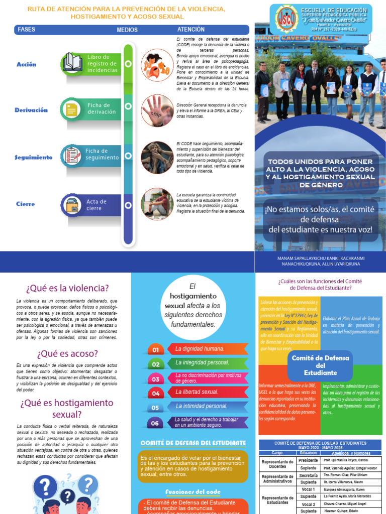 Triptico CODE VS1 | PDF | Violencia | Acoso