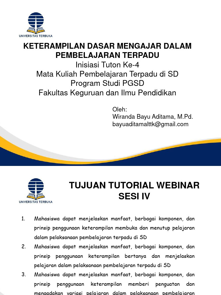 Materi Sesi 4 Pembelajaran Terpadu Di SD | PDF | Karier & Perkembangan