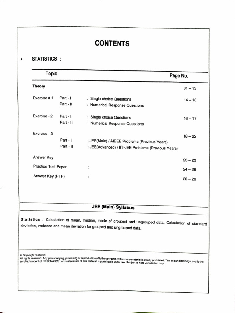 Statistics (Handmade) | PDF