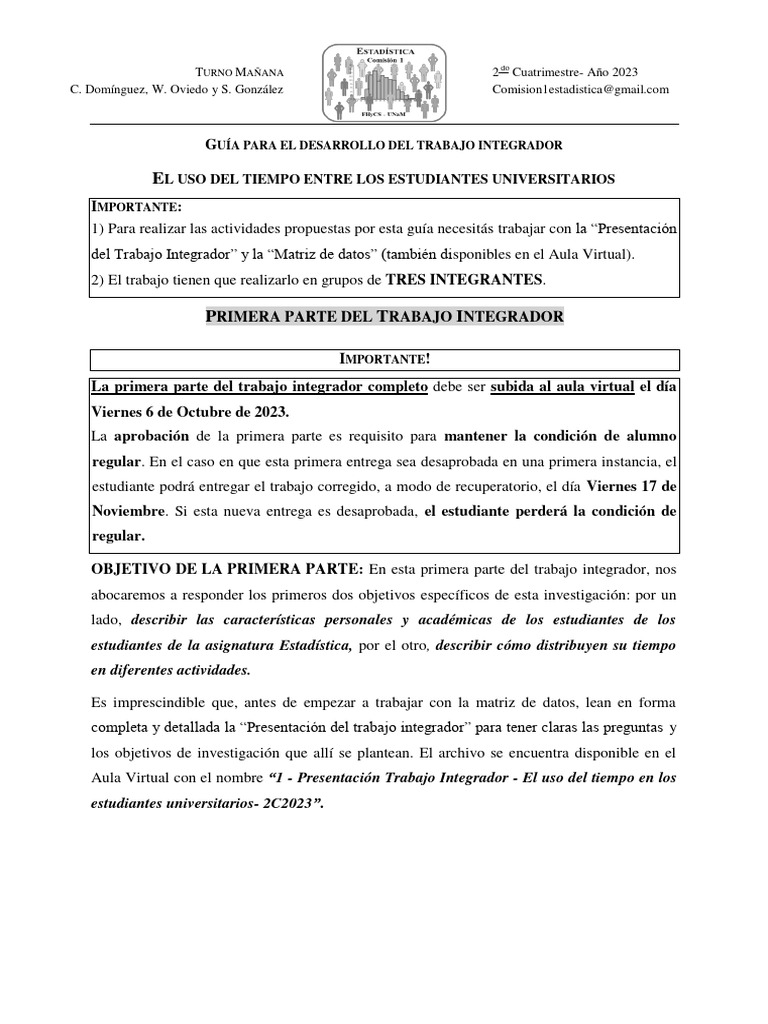 2 - Guía Trabajo Integrador - 2C 2023 | PDF | Arte