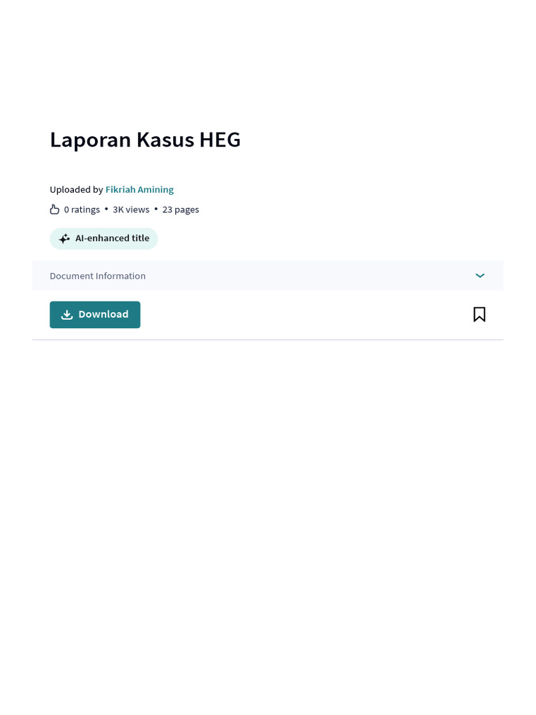 Laporan Kasus HEG - PDF | PDF | Social Science