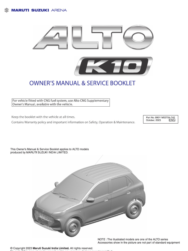 Maruti Suzuki Alto Owner's Manual | PDF