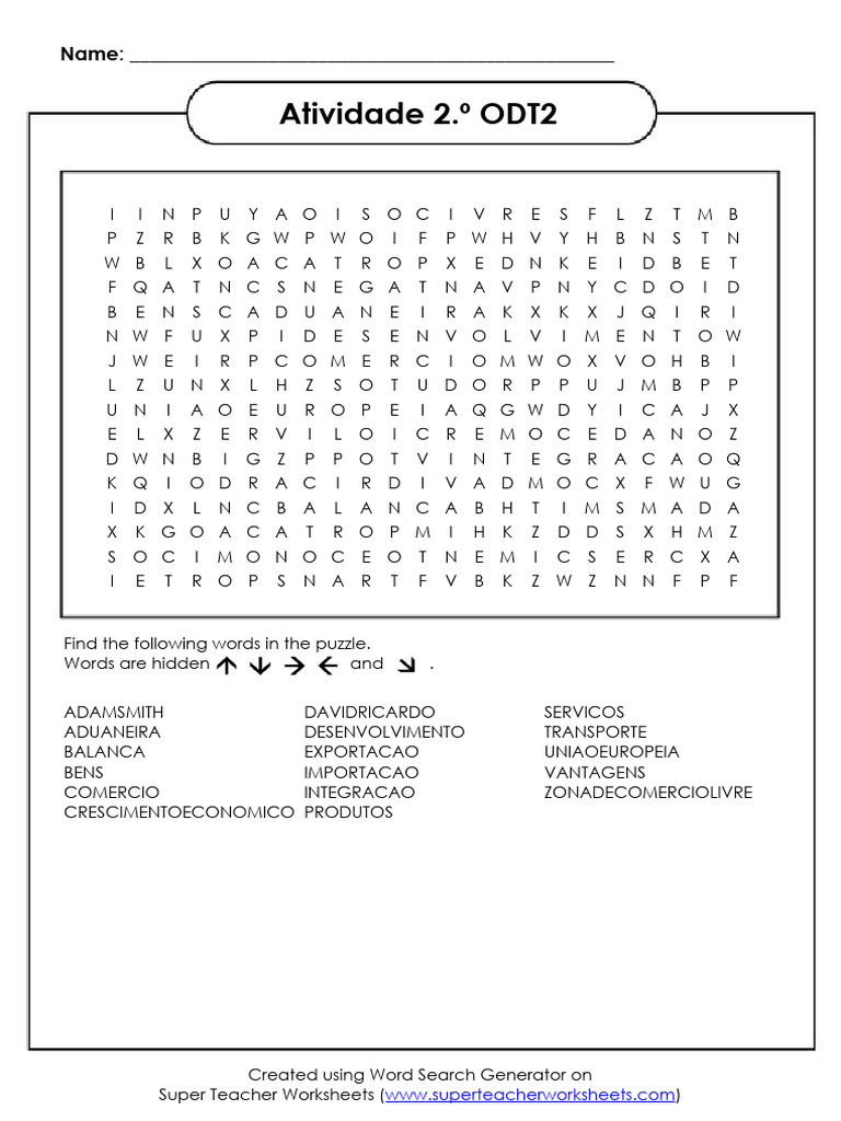 Super - Teacher - Worksheets - Atividade - 2. - ODT2 PARTE2 | PDF | Comércio | Comércio ...