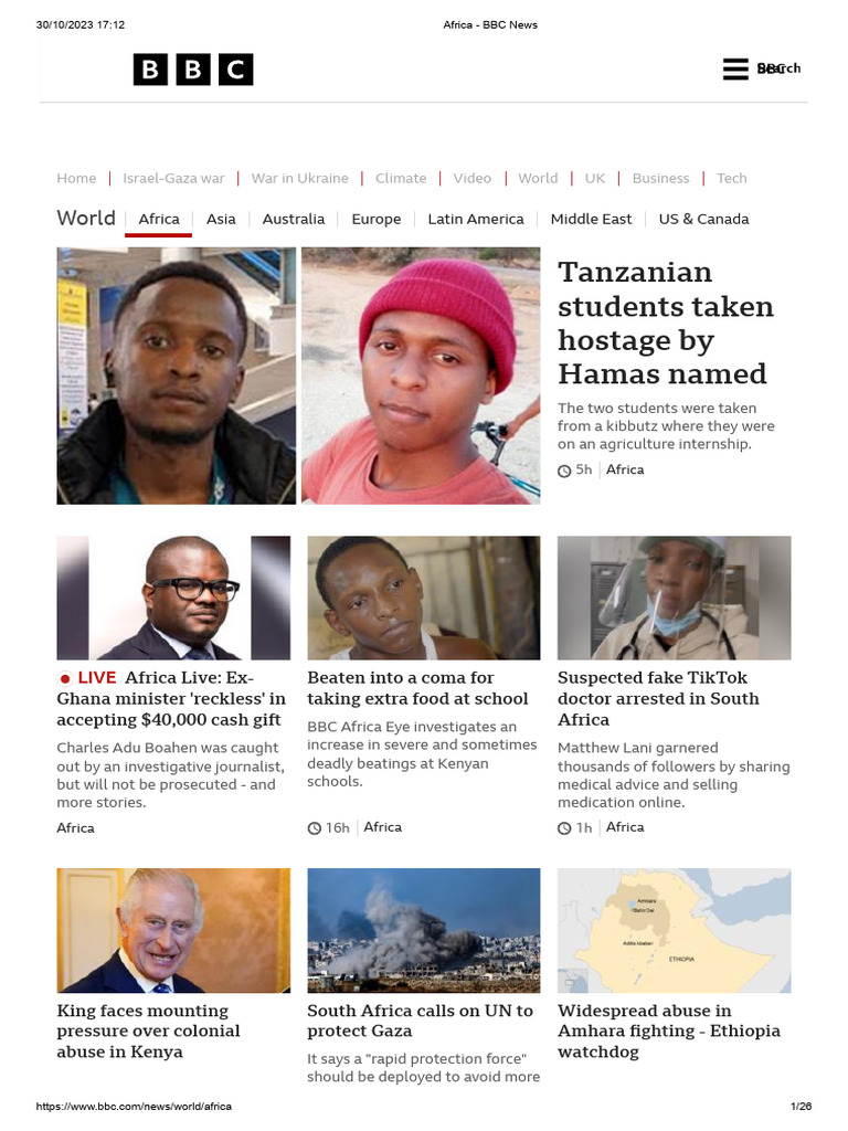 Africa - BBC News | PDF