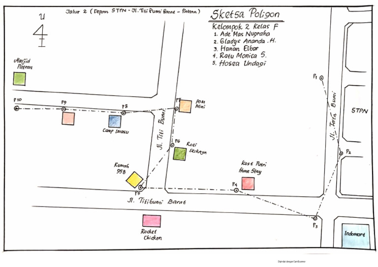 Sketsa Poligon - Pengukuran Dan Pemetaan Kadastral | PDF