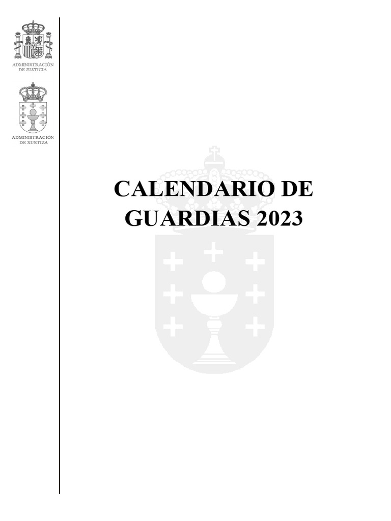 Calendario Guardias 2023 | PDF