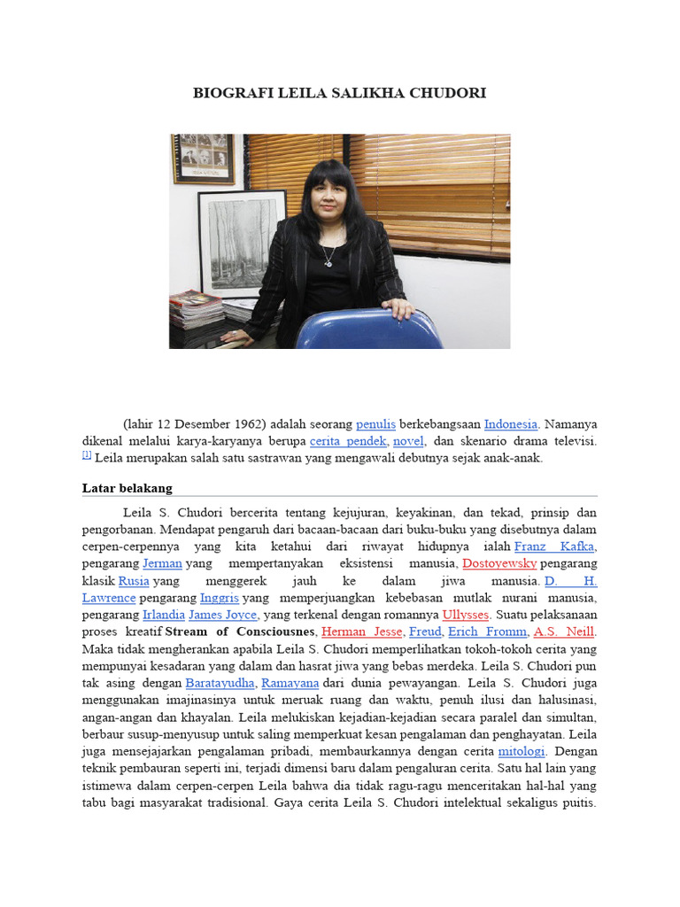 Biografi Leila Salikha Chudori | PDF