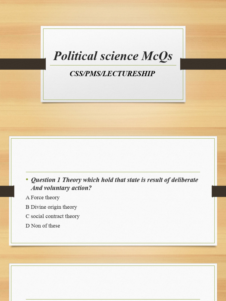 Political Science McQs | PDF