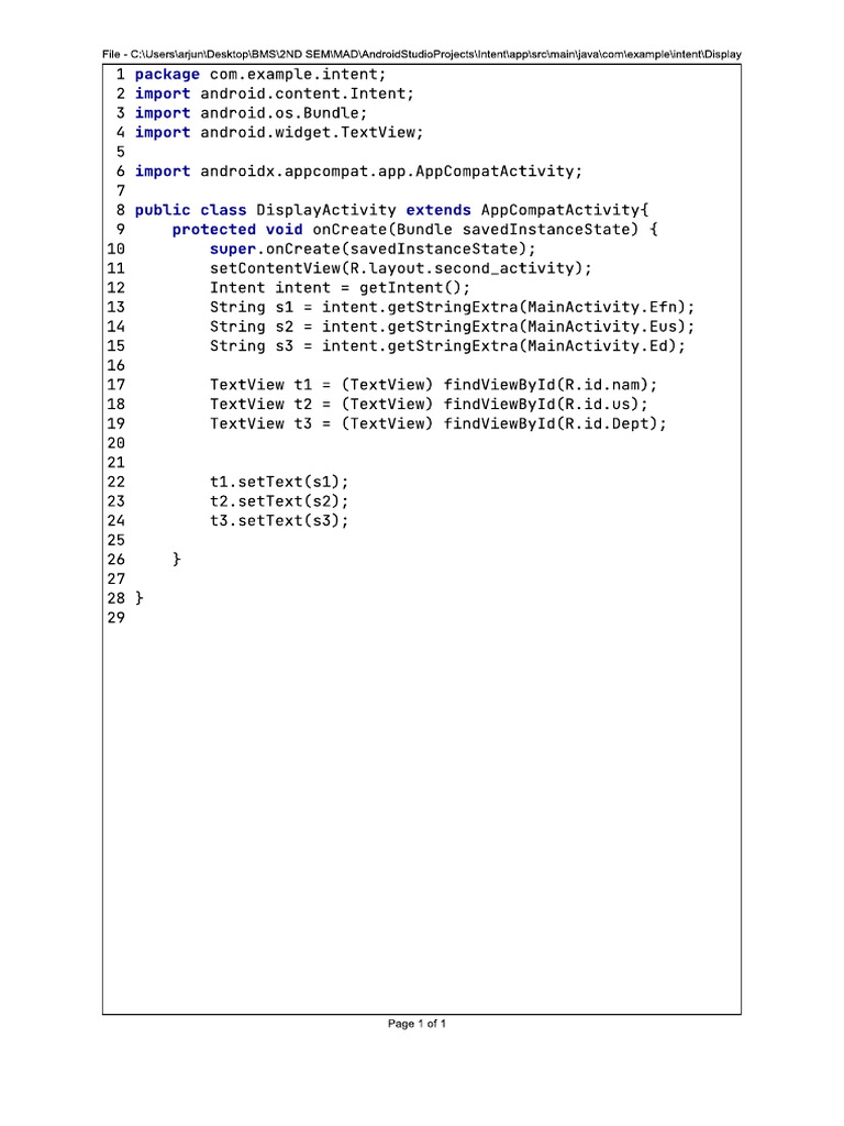 2.1 Intent Display | PDF