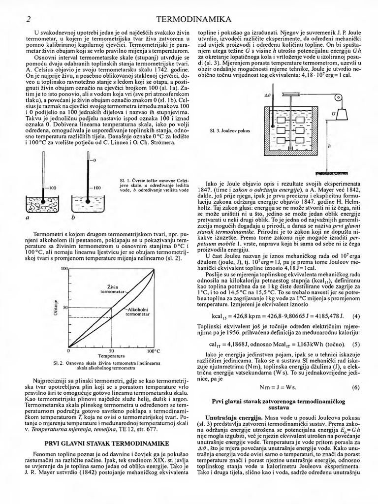 Termodinamika Prvi Glavni Stavak Termodinamike | PDF
