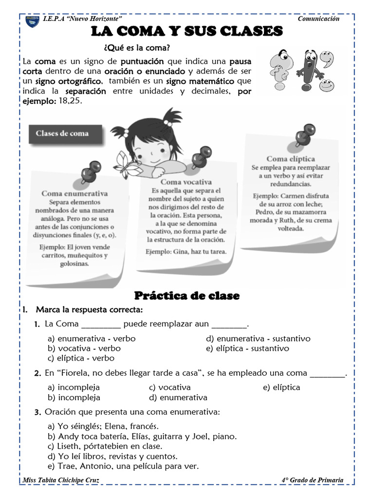 La Coma y Sus Clases | PDF