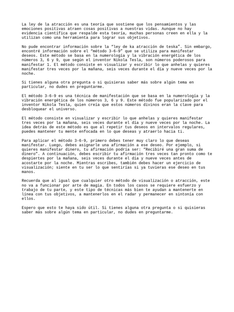 Metodo 369-Introductorio | PDF