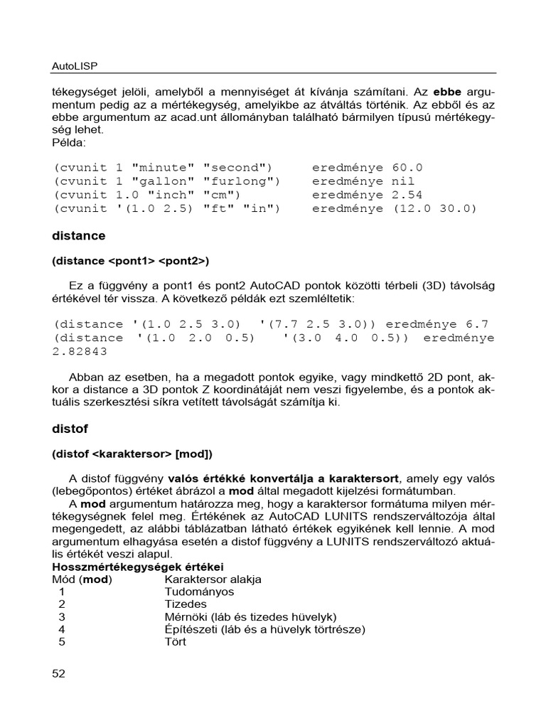 Distance: Autolisp | PDF