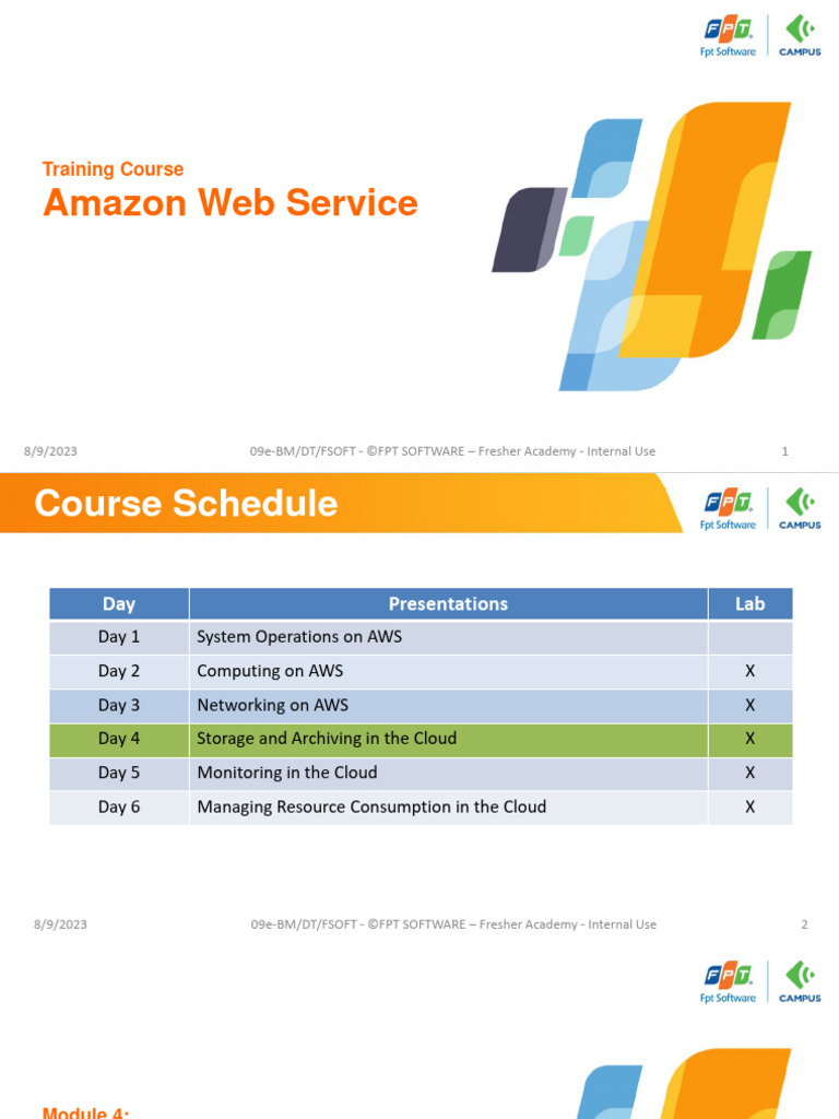 Training AWS - Module 6 - Storage S3 in AWS | PDF | Amazon Web Services | World Wide Web