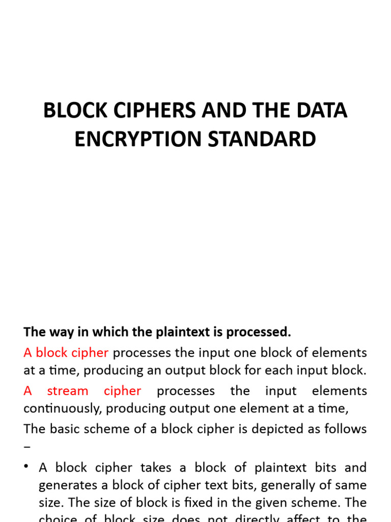 3.1 Block Ciphers & Des | Download Free PDF | Cryptography | Cryptanalysis